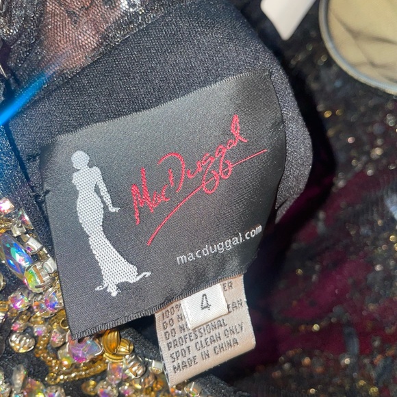 Mac Duggal | Dresses | Mac Duggal Studded Gown Completely Backless This ...